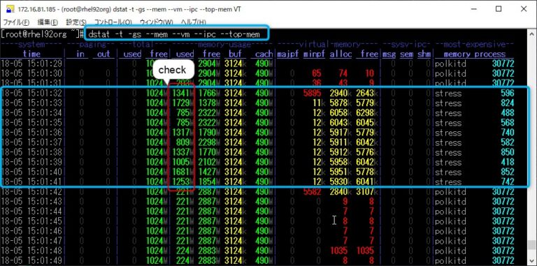画像解説：stressコマンドでCPU、メモリ、I/O負荷テスト実行と注意事項 | ほそぼそ話